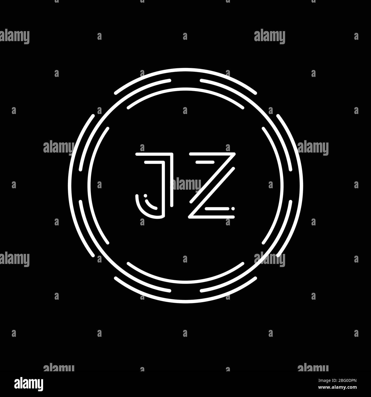 Creative letter JZ Logo Design Vector Template. Digital Linked Letter ...