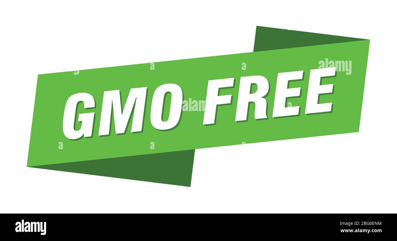 gmo free banner template. gmo free ribbon label sign Stock Vector Image ...