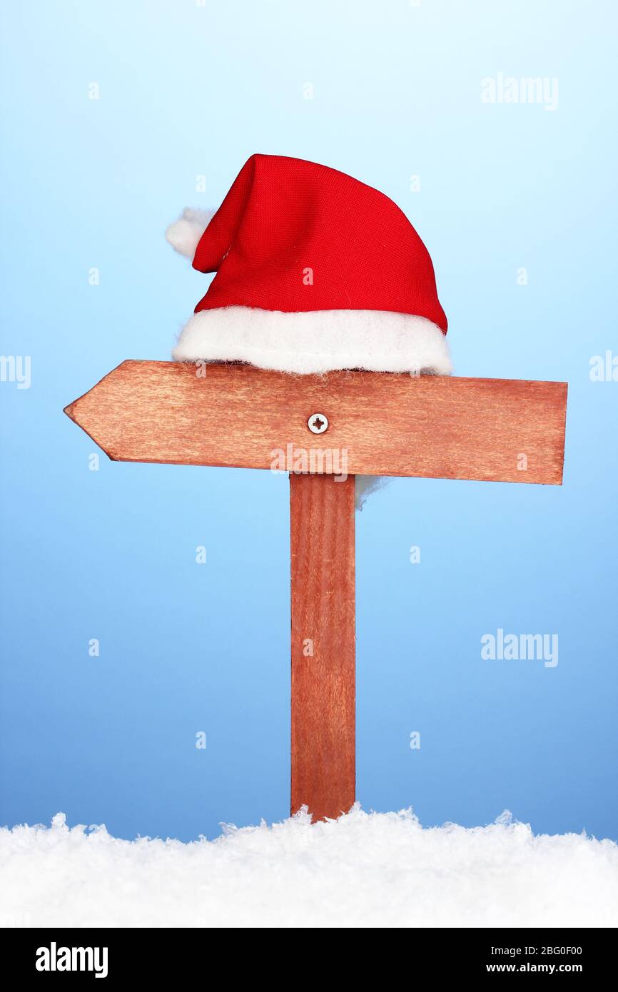 Wooden signboard christmas hat hi-res stock photography and images - Alamy