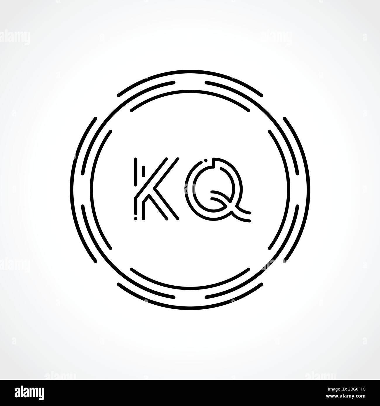Initial Letter KQ Logo Design vector Template. Digital Abstract KQ ...