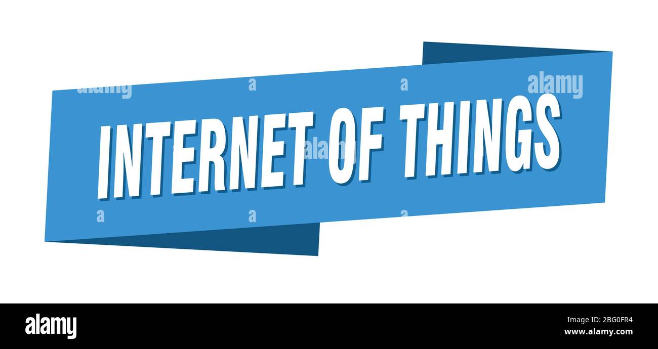 internet of things banner template. internet of things ribbon label ...