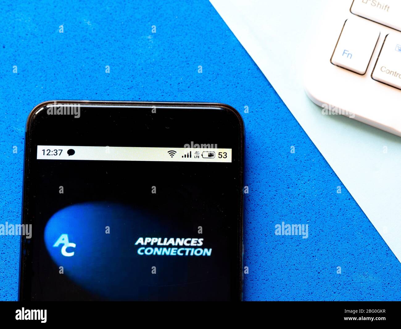 In this photo illustration e-commerce Appliances Connection logo is ...