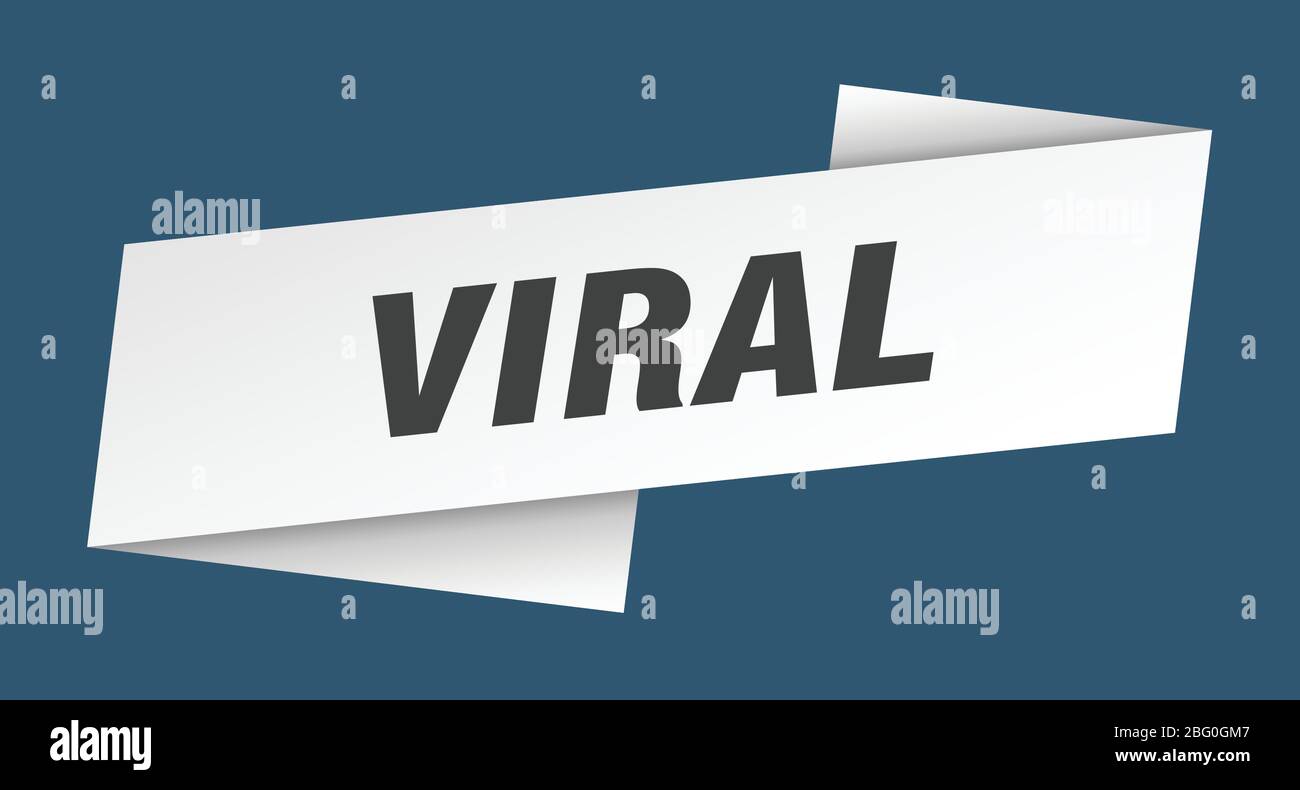 viral banner template. viral ribbon label sign Stock Vector Image & Art ...