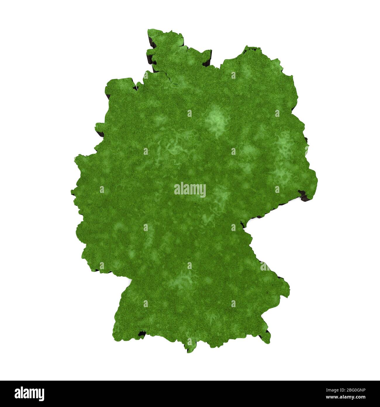Map of Germany with grass and soil. 3D rendering Stock Photo - Alamy