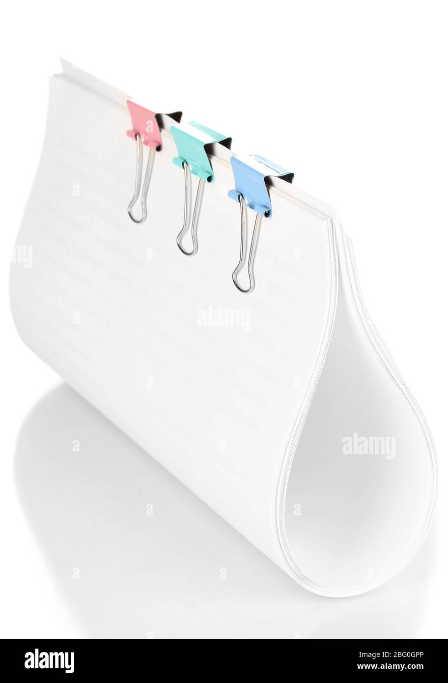 Documents with binder clips Stock Photo - Alamy