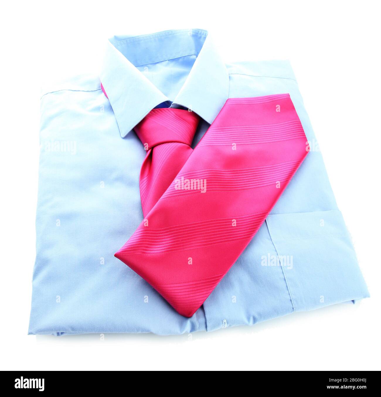 tie on shirt isolated on white Stock Photo - Alamy