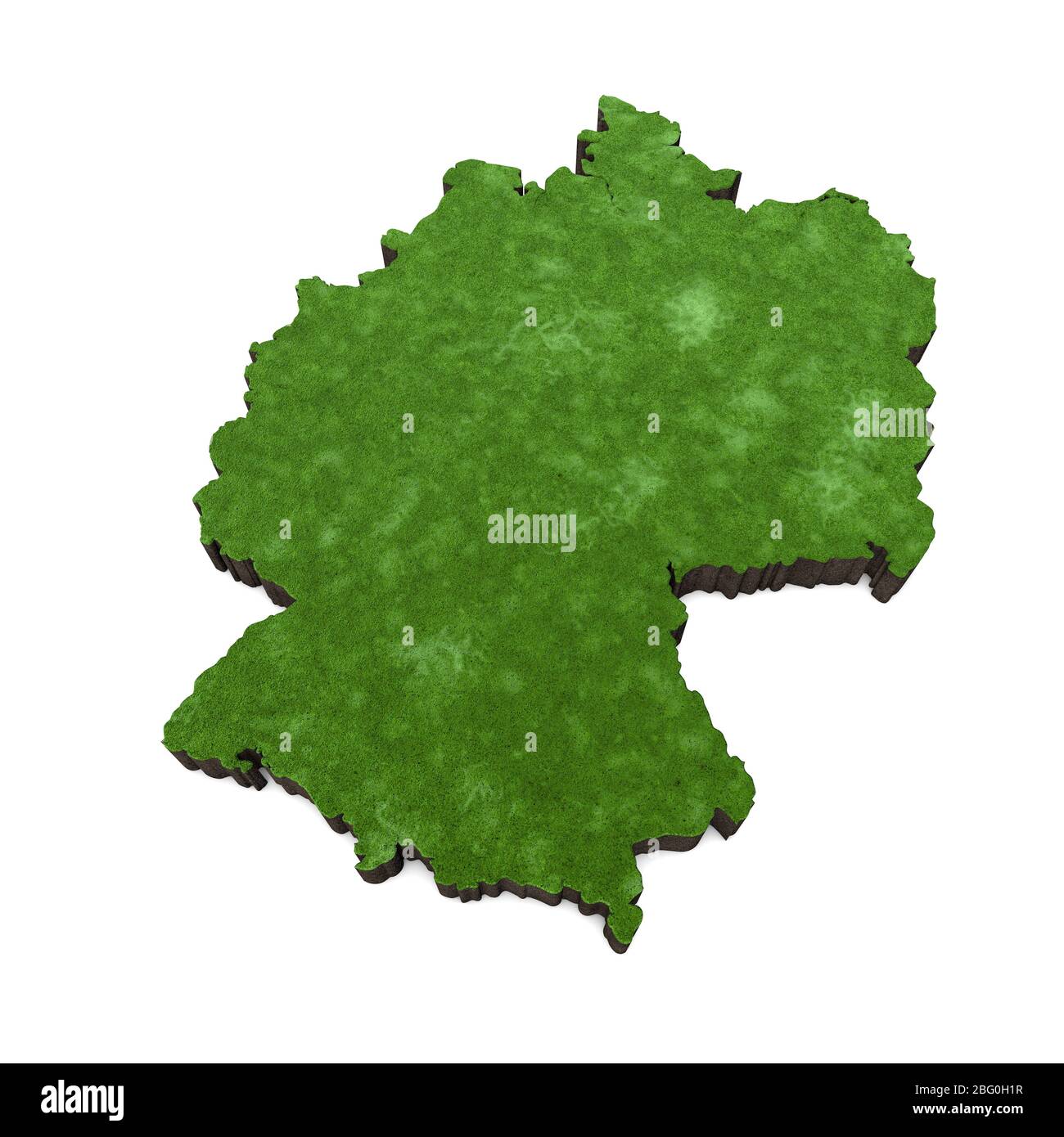 Map of Germany with grass and soil. 3D rendering Stock Photo - Alamy