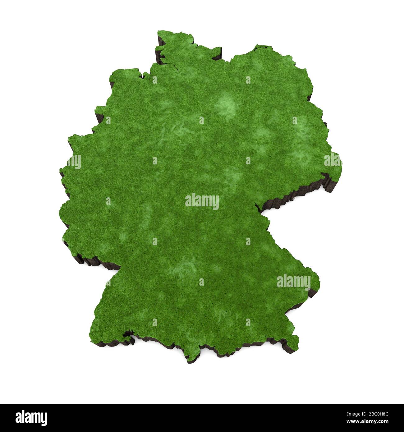 Map of Germany with grass and soil. 3D rendering Stock Photo - Alamy