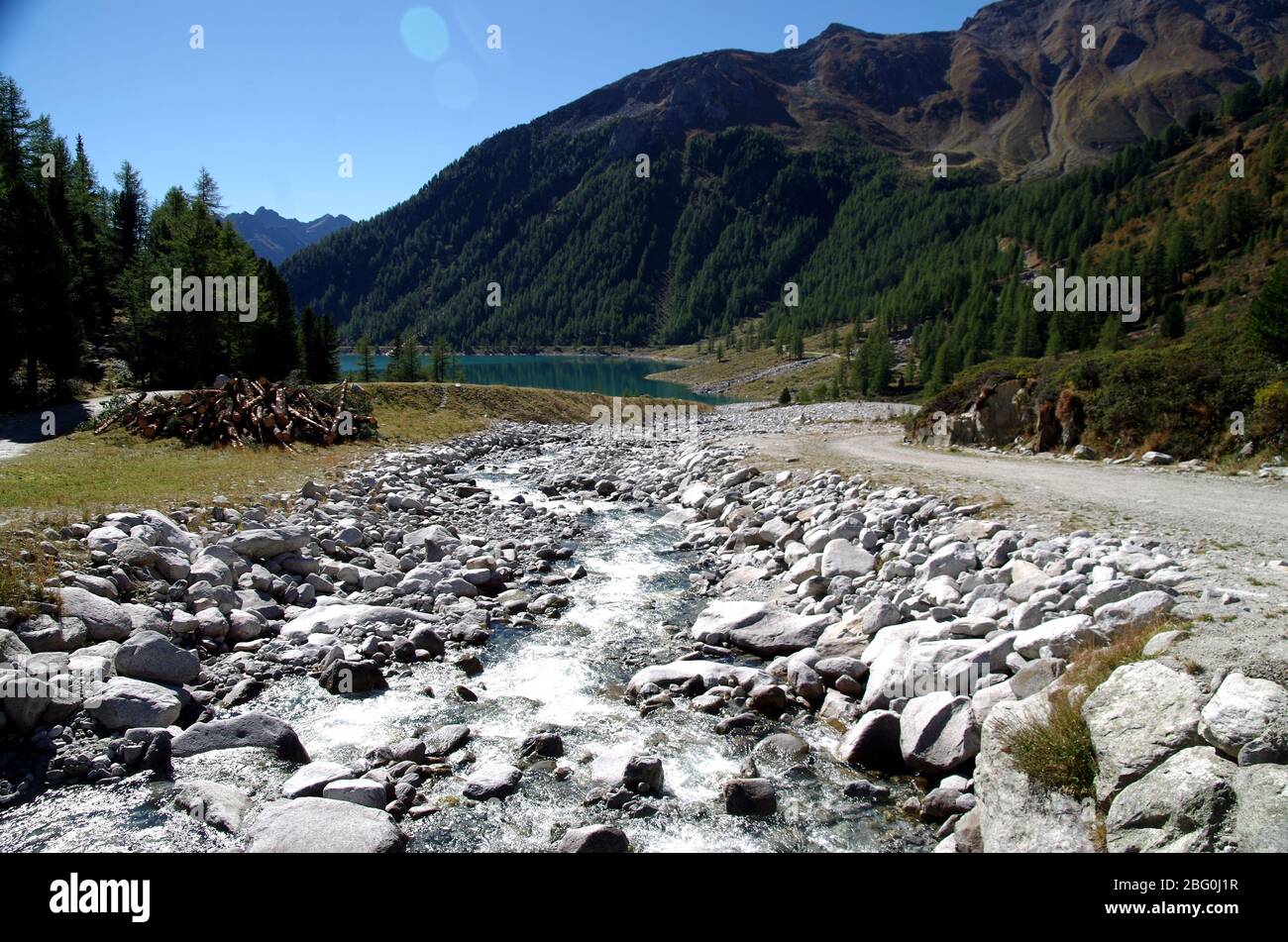mountain river without more water due to climate changes Stock Photo ...
