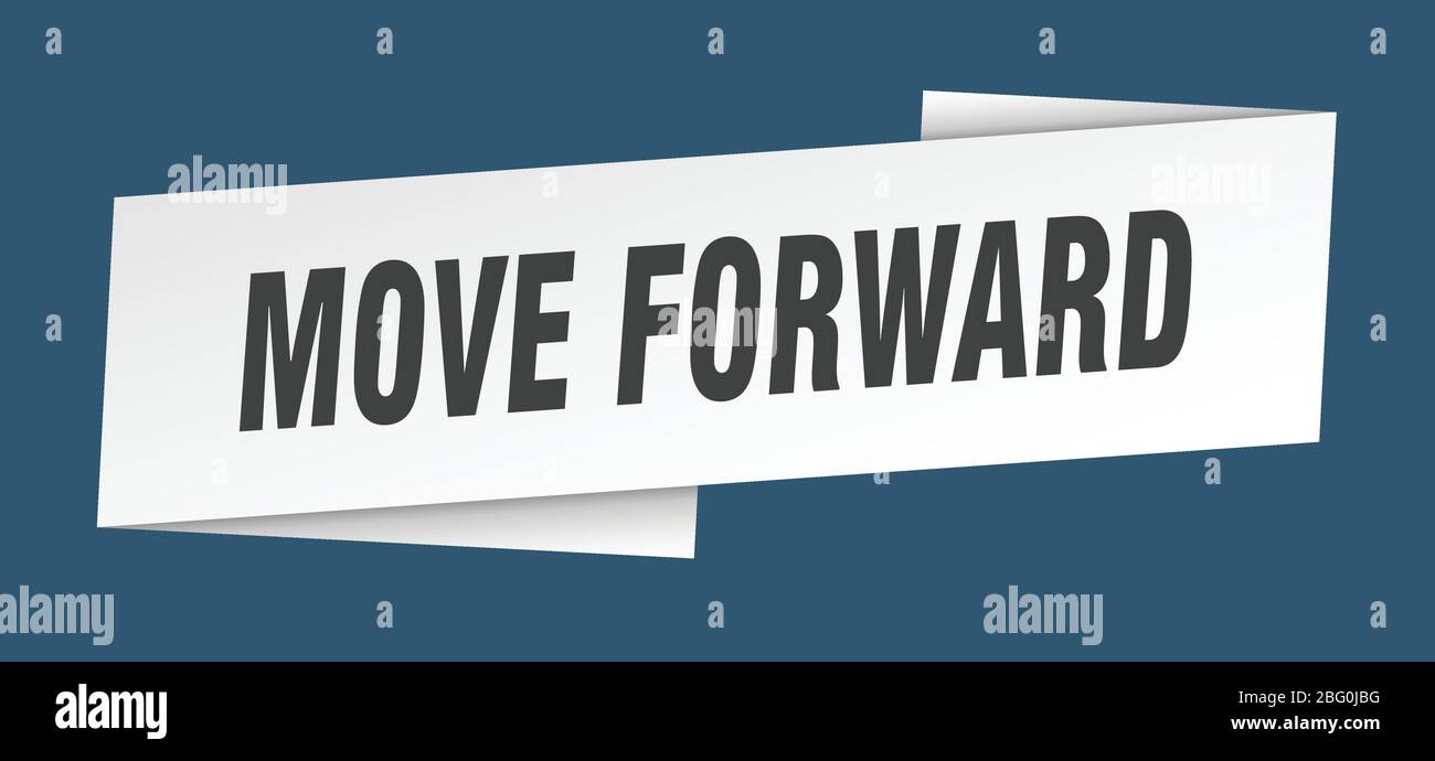 move forward banner template. move forward ribbon label sign Stock ...