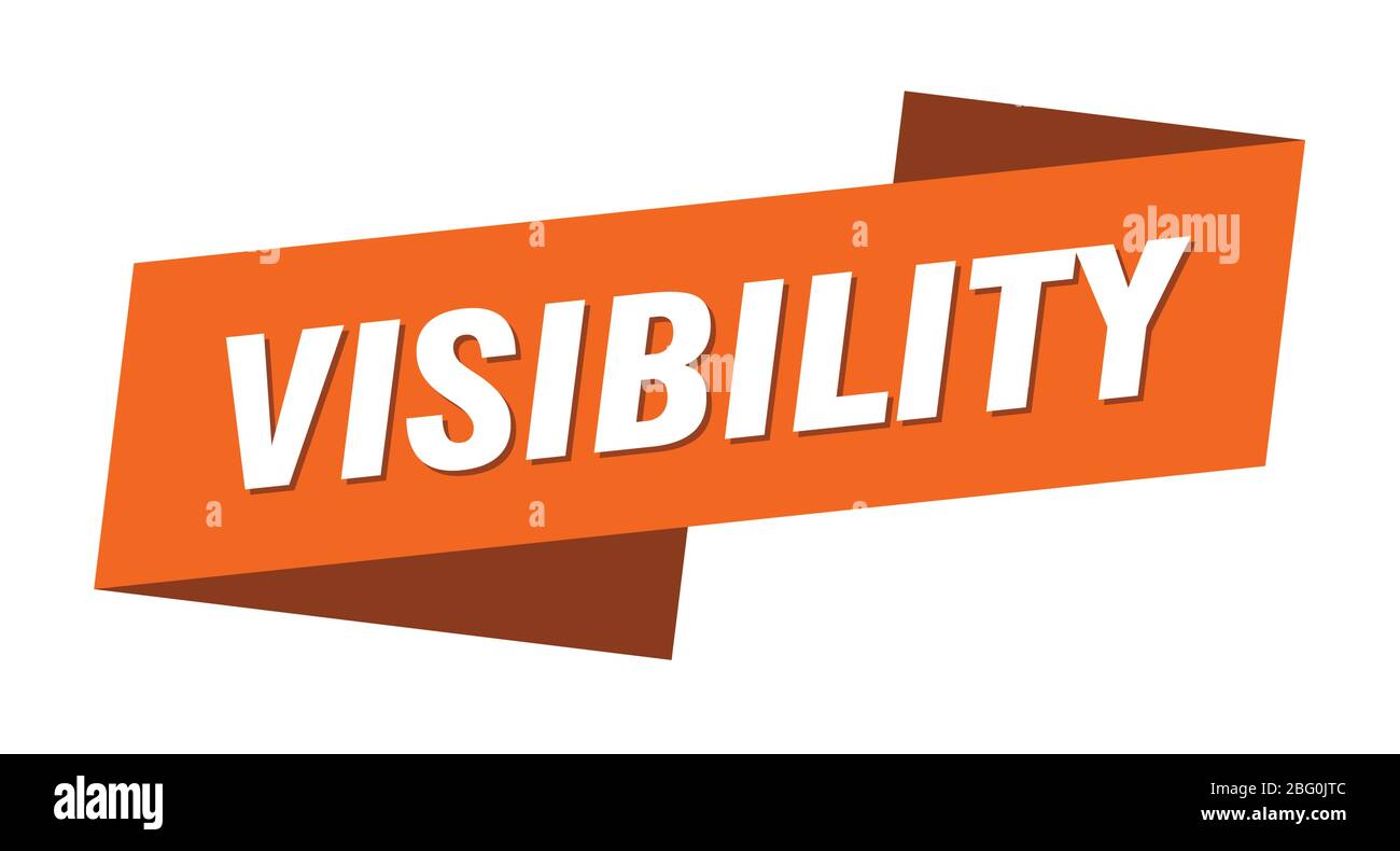 visibility banner template. visibility ribbon label sign Stock Vector ...