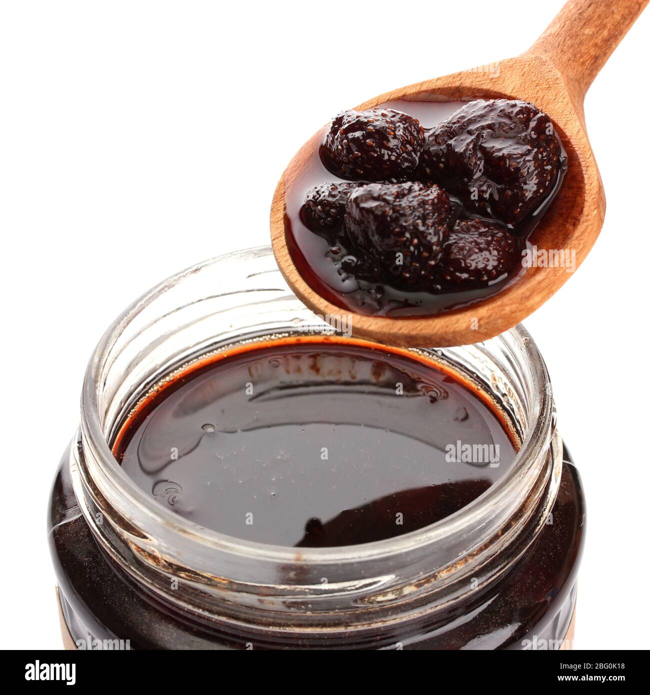 tasty berry jam, isolated on white Stock Photo - Alamy