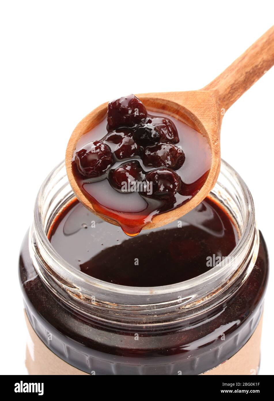 tasty berry jam, isolated on white Stock Photo - Alamy