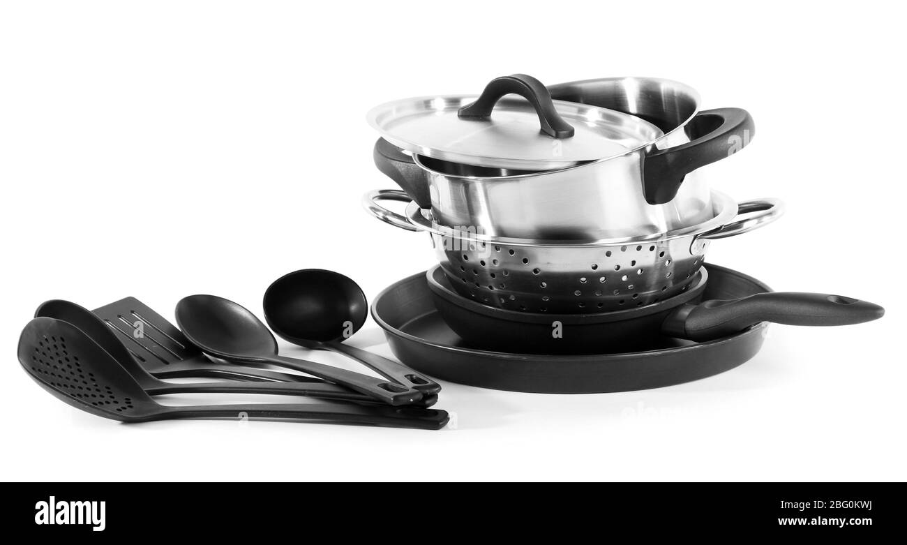 Black kitchen tools Black and White Stock Photos & Images - Alamy