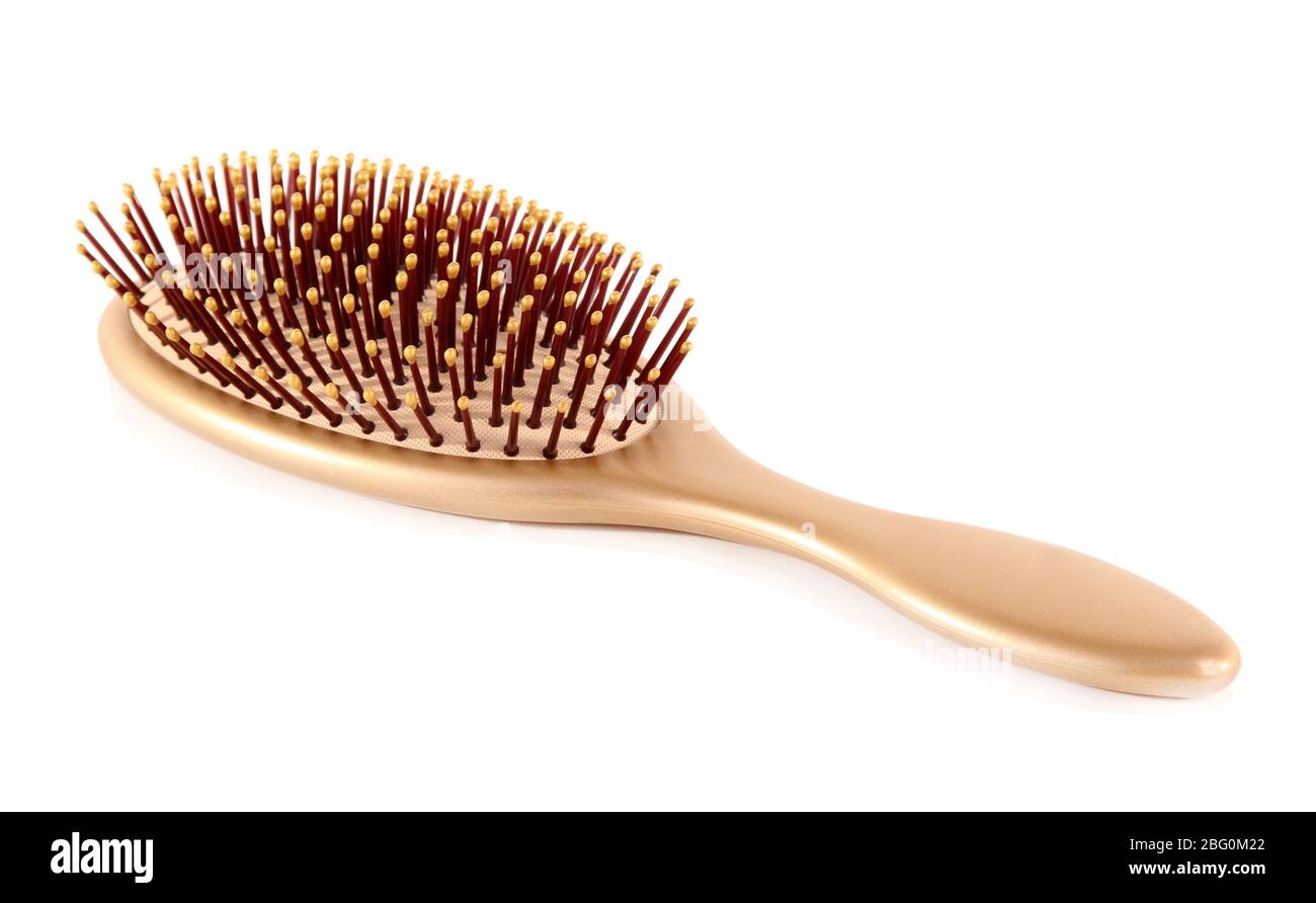 Hairbrush isolated on white Stock Photo - Alamy