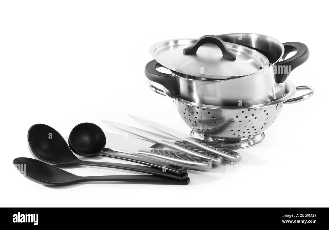 Set vegetables on white Black and White Stock Photos & Images - Alamy