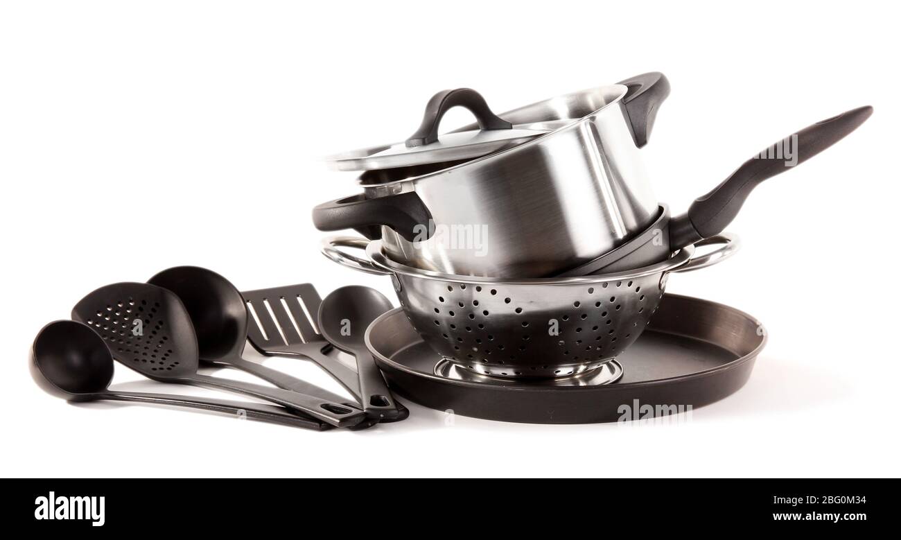 kitchen tools isolated on white Stock Photo - Alamy