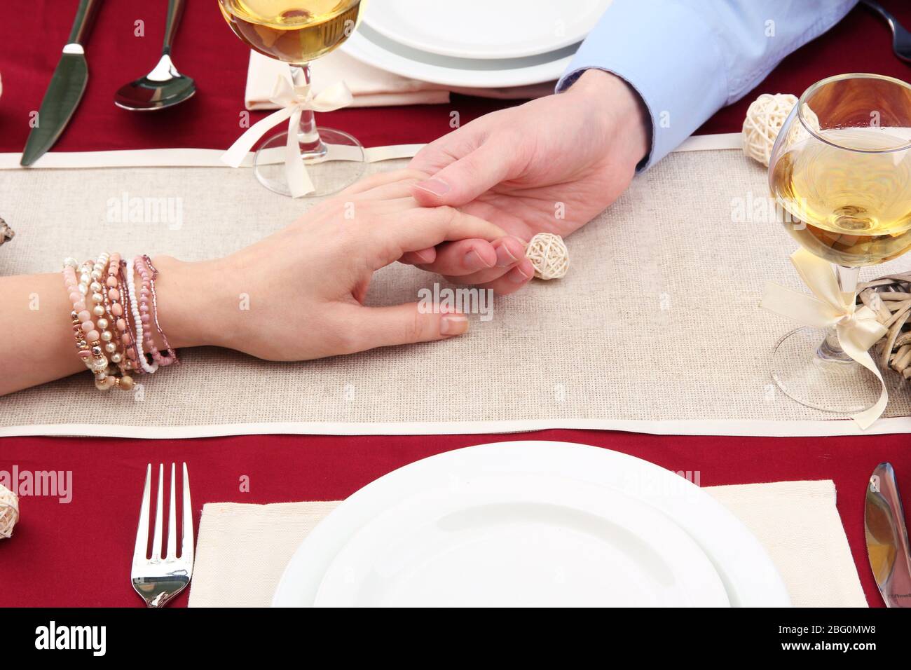 Hands romantic couple over hi-res stock photography and images - Alamy