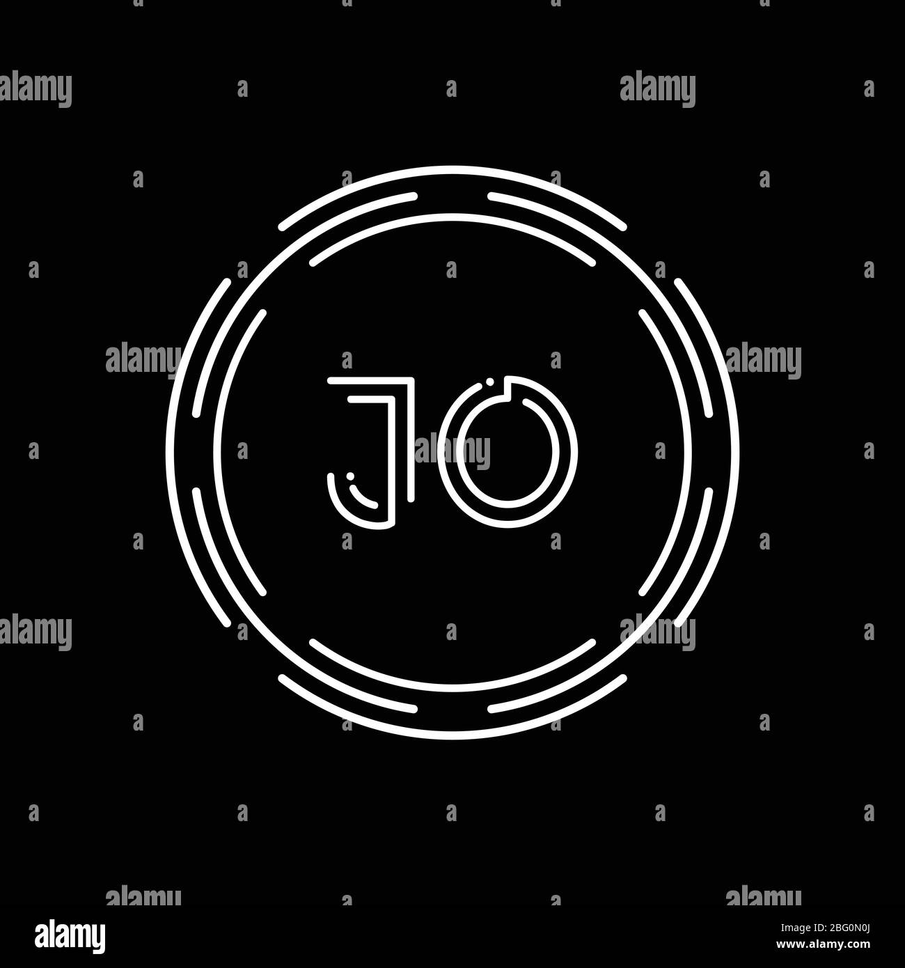 Creative letter JO Logo Design Vector Template. Digital Linked Letter ...