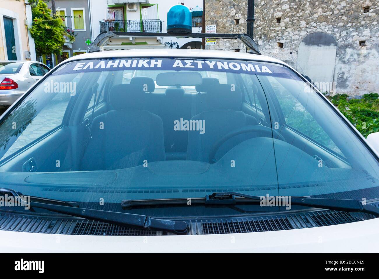 Greek police car hi-res stock photography and images - Alamy