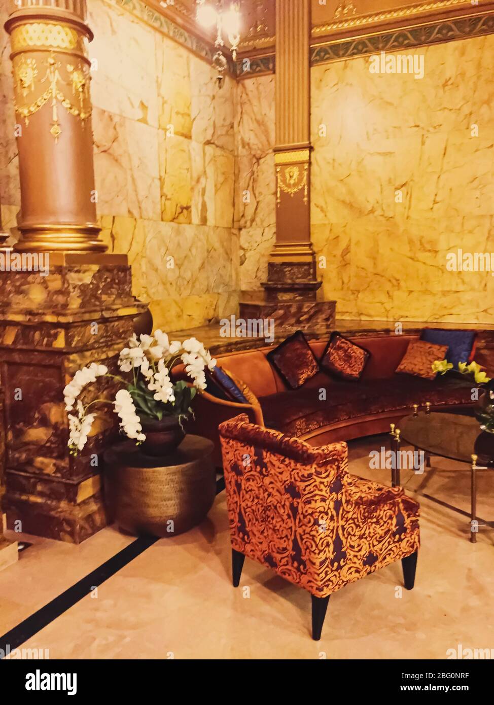 Brussels, Belgium circa January, 2020: Luxury interior design of five ...