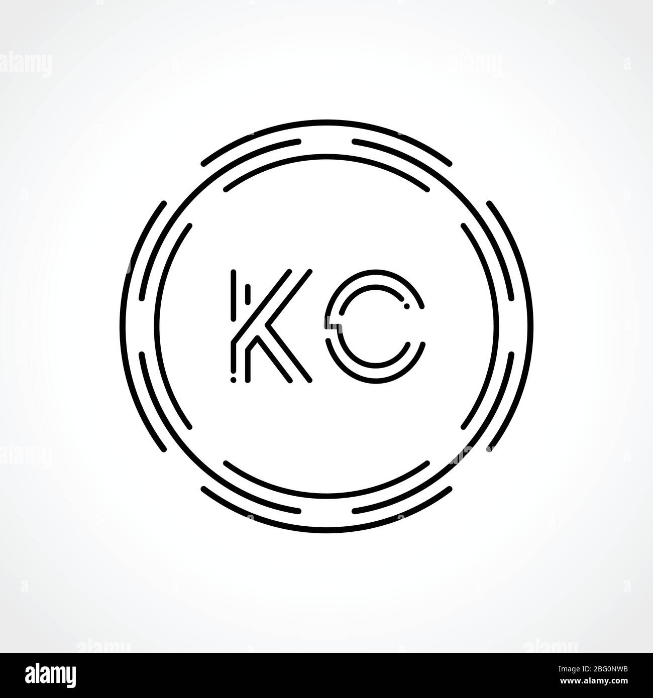 Initial Letter KC Logo Design vector Template. Digital Abstract KC ...