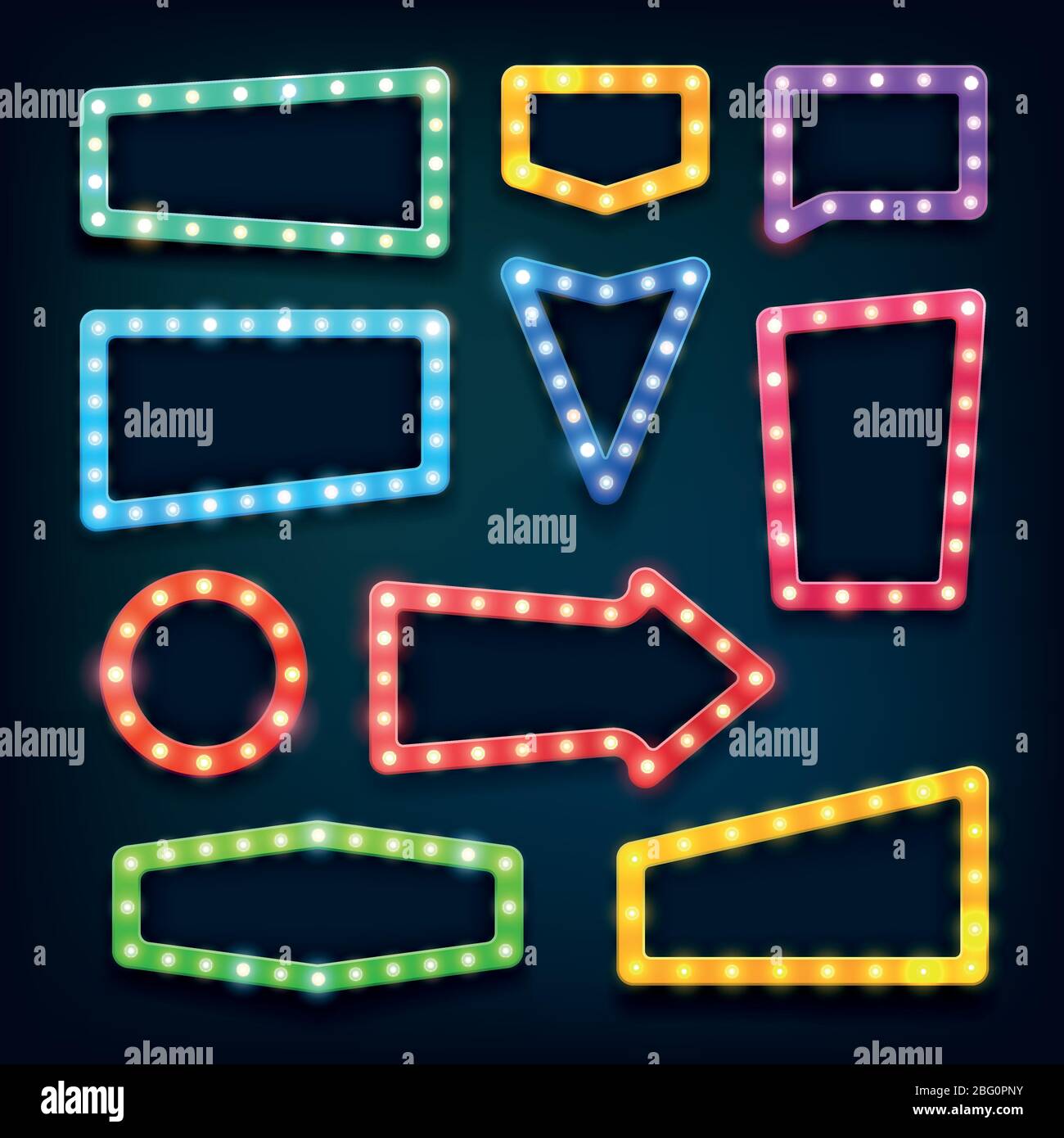 Neon frames hi-res stock photography and images - Alamy