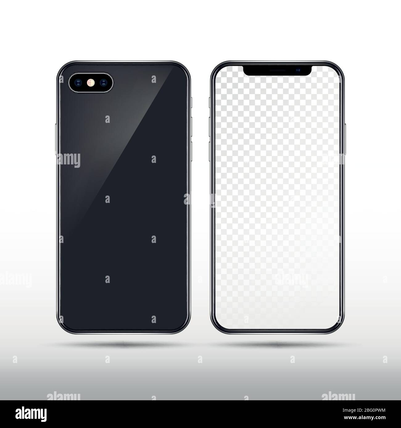 Realistic vector new smartphone isolated. Modern mobile phone template ...