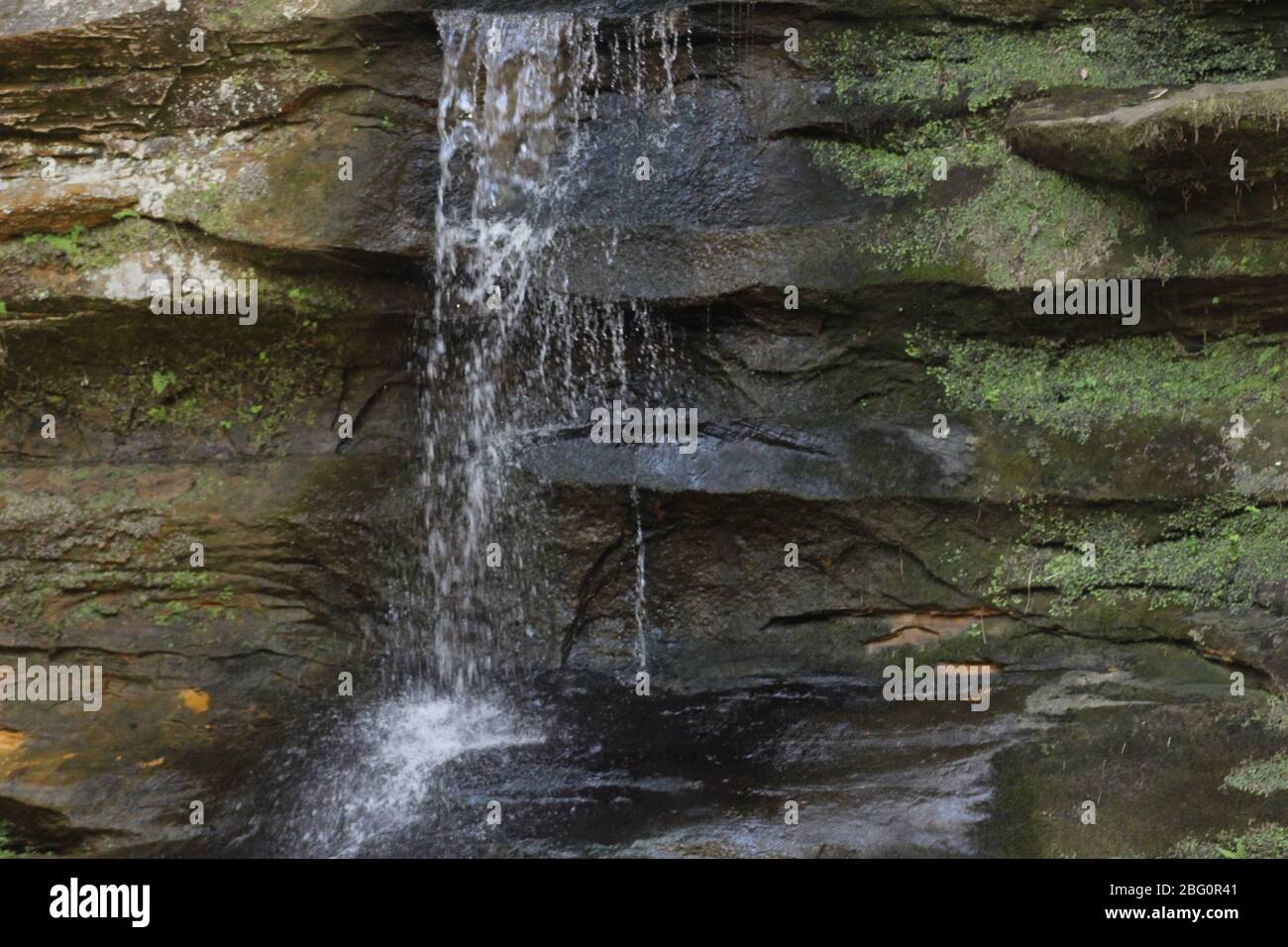 Old man cave walk trail and water fall in Ohio State,nature green ...