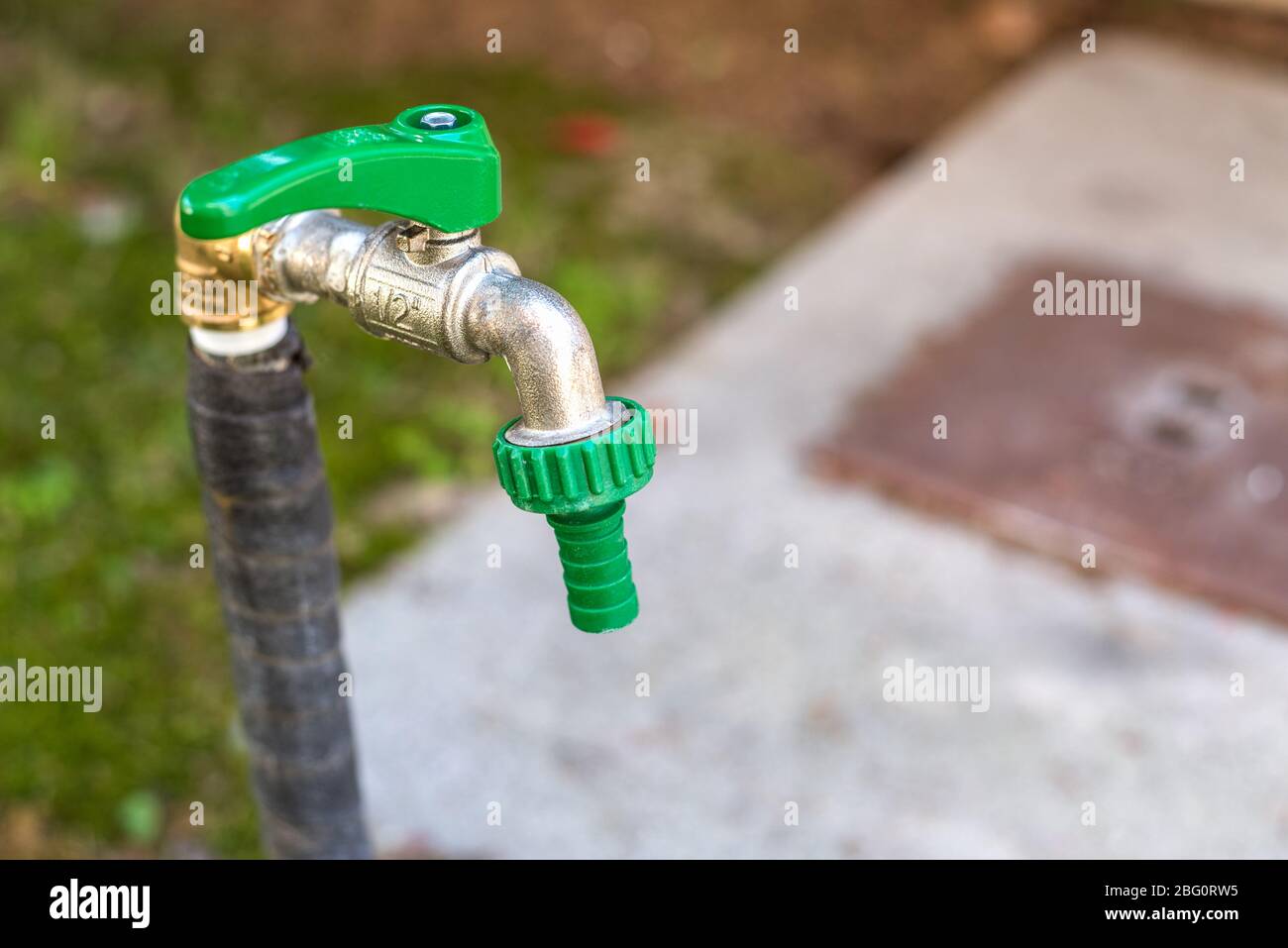 Brass garden tap hi-res stock photography and images - Alamy