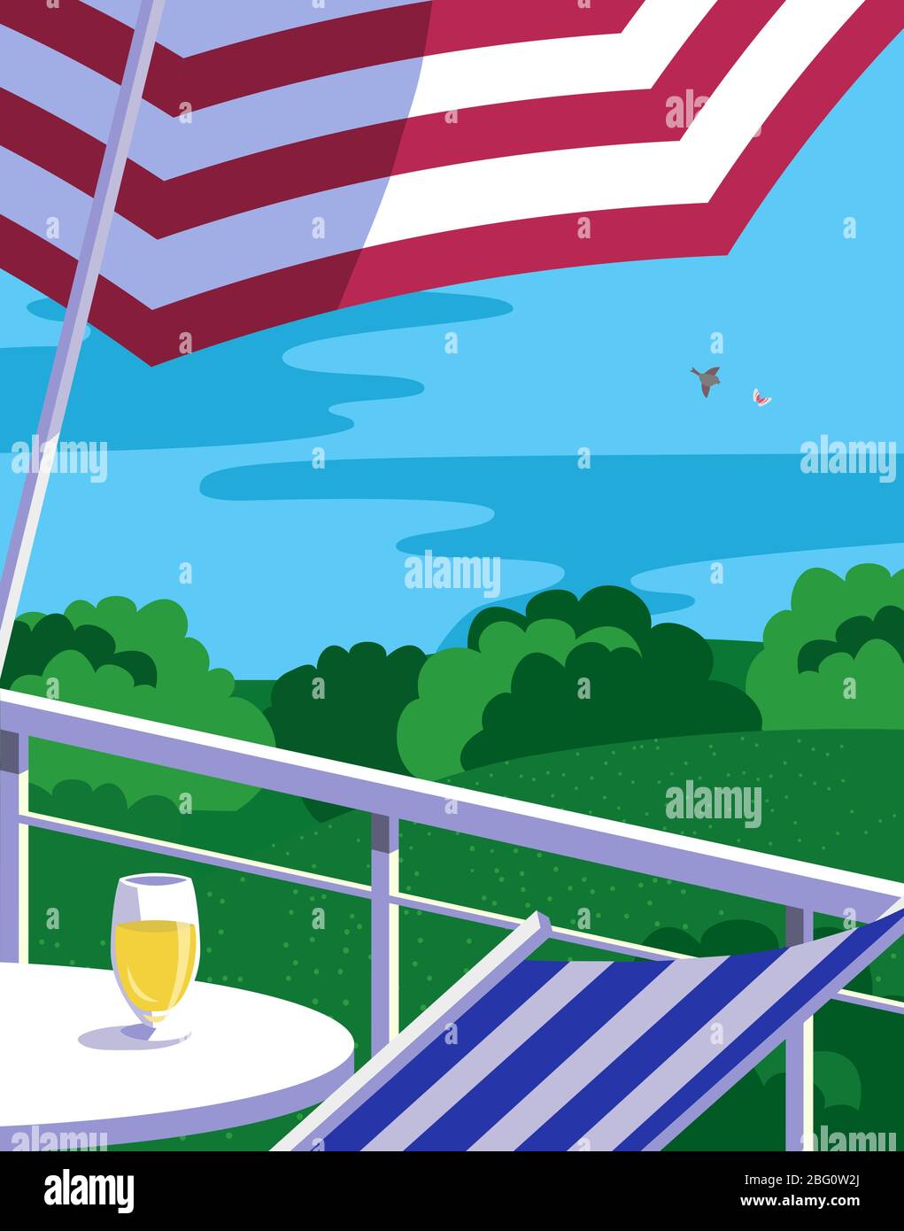 Summer outdoor leisure time background flat vector Stock Vector Image ...