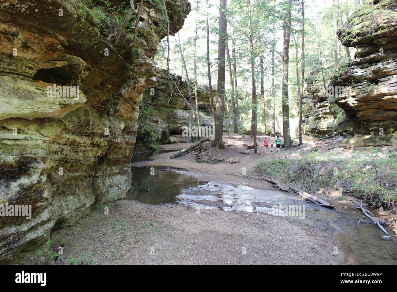 Old man cave walk trail and water fall in Ohio State,nature green ...