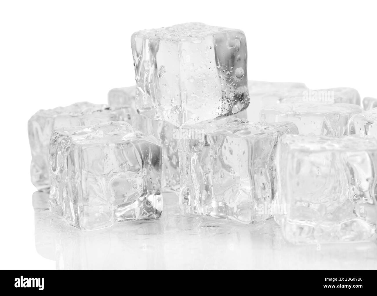 Ice isolated on white Stock Photo - Alamy