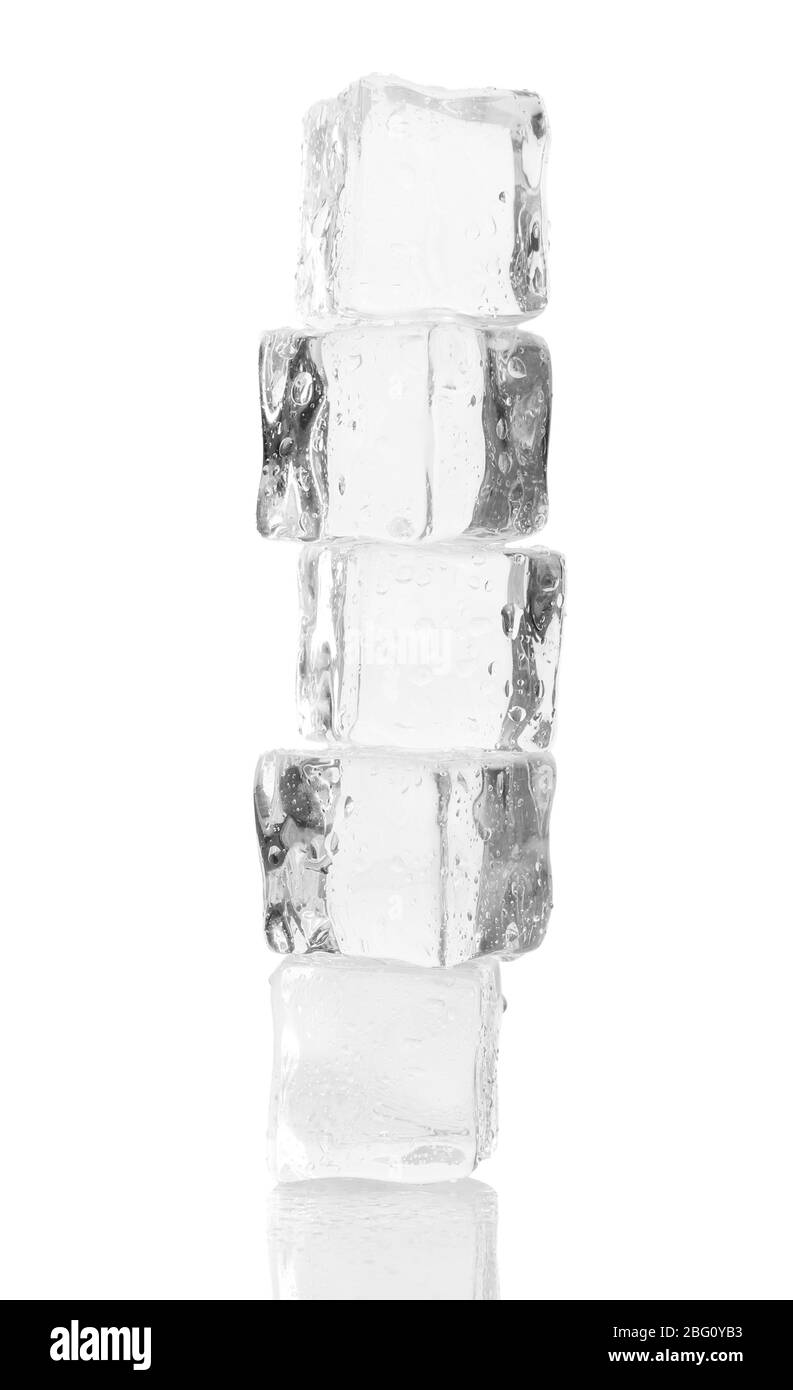 Ice isolated on white Stock Photo - Alamy