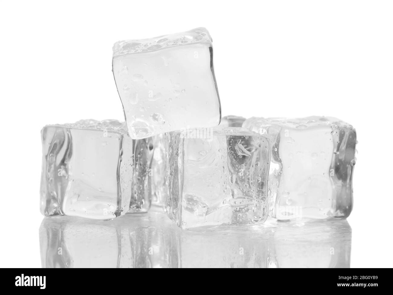 Ice isolated on white Stock Photo - Alamy
