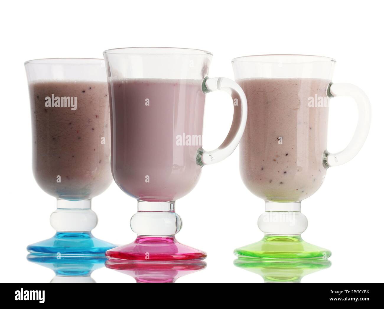 Cream cocktails isolated on white Stock Photo - Alamy