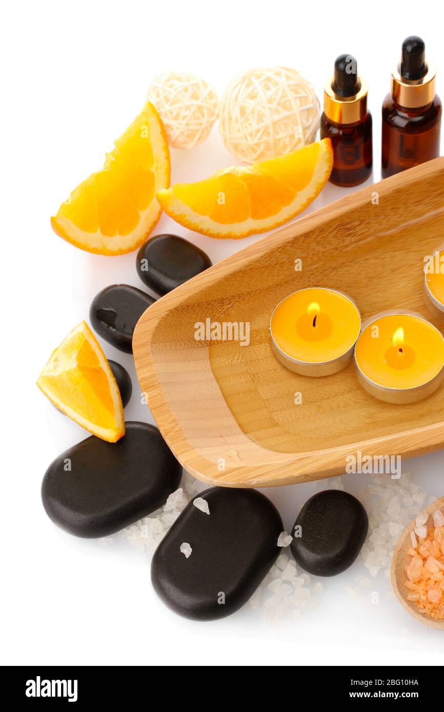 Beautiful spa setting orange hi-res stock photography and images - Alamy