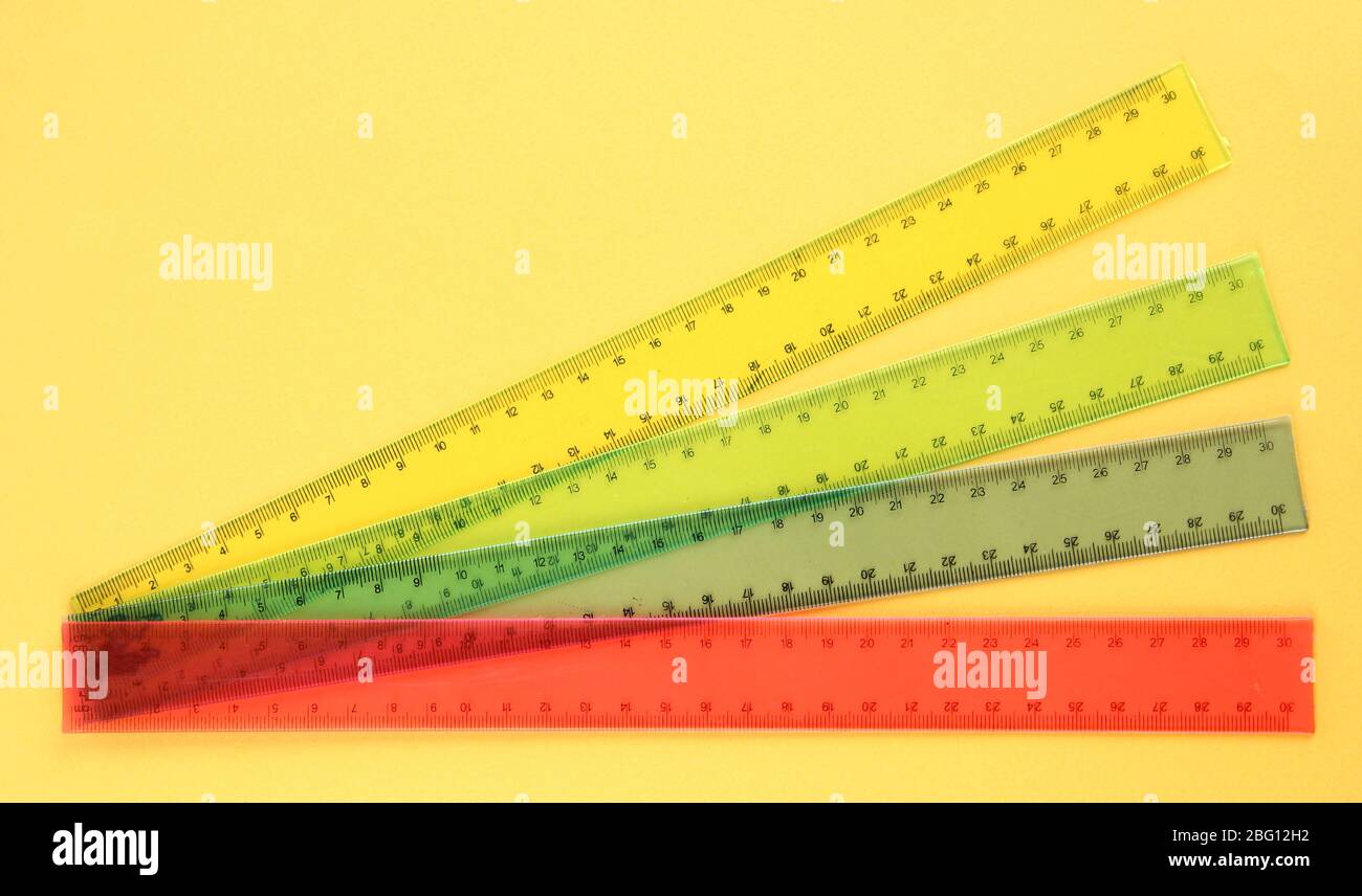 Inch and metric rulers hi-res stock photography and images - Alamy