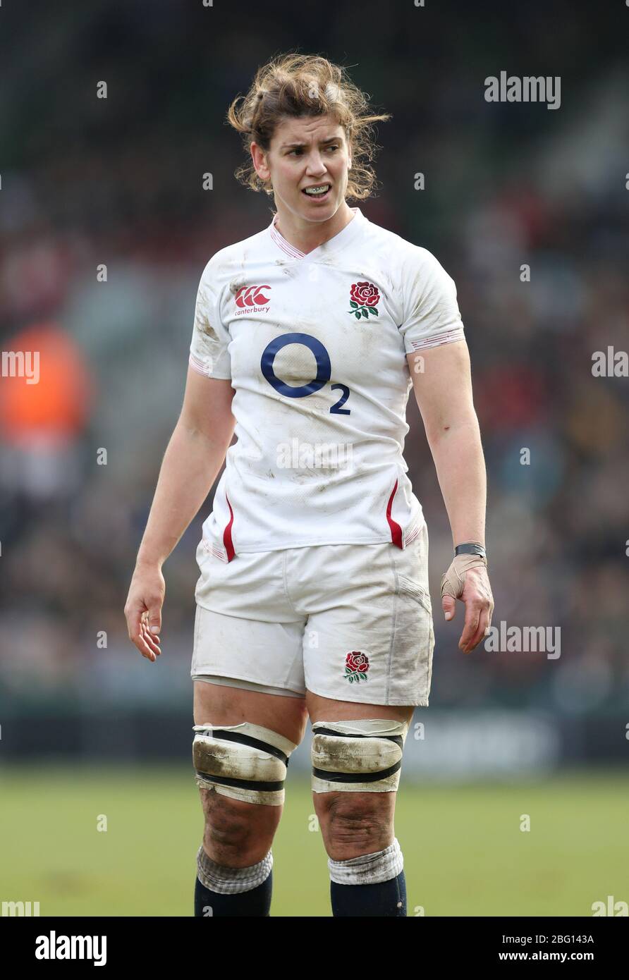 England's Sarah Hunter during the Women's Six Nations match at ...