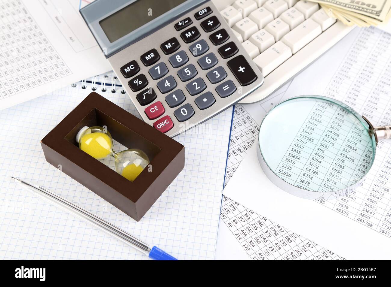Financial information and money close-up Stock Photo - Alamy
