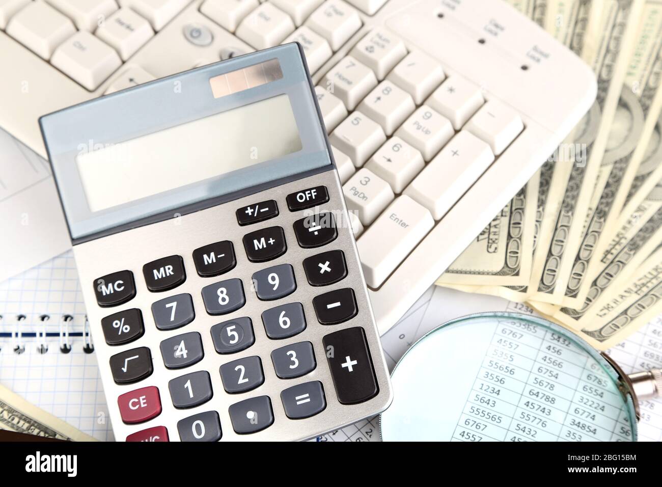 Financial information and money close-up Stock Photo - Alamy