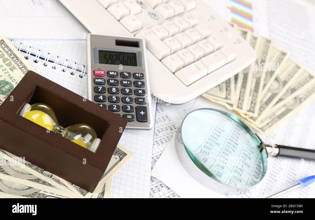 Financial information and money close-up Stock Photo - Alamy