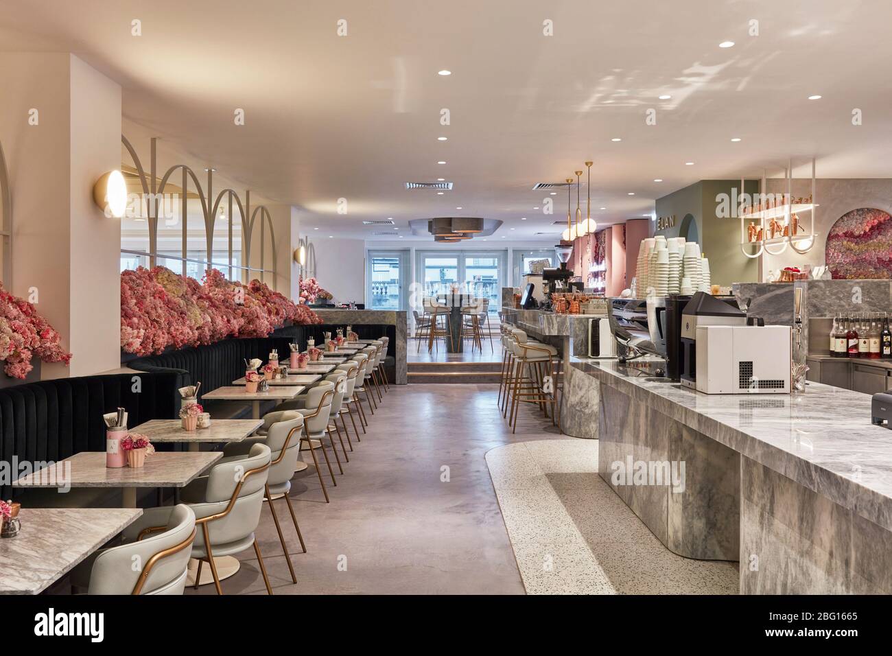 Seating area. EL&N Café Selfridges, London, United Kingdom. Architect ...