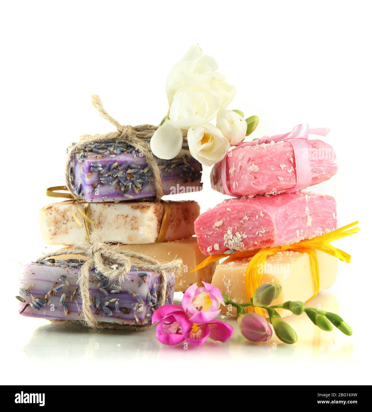 Handmade soap natural isolated pile hi-res stock photography and images ...