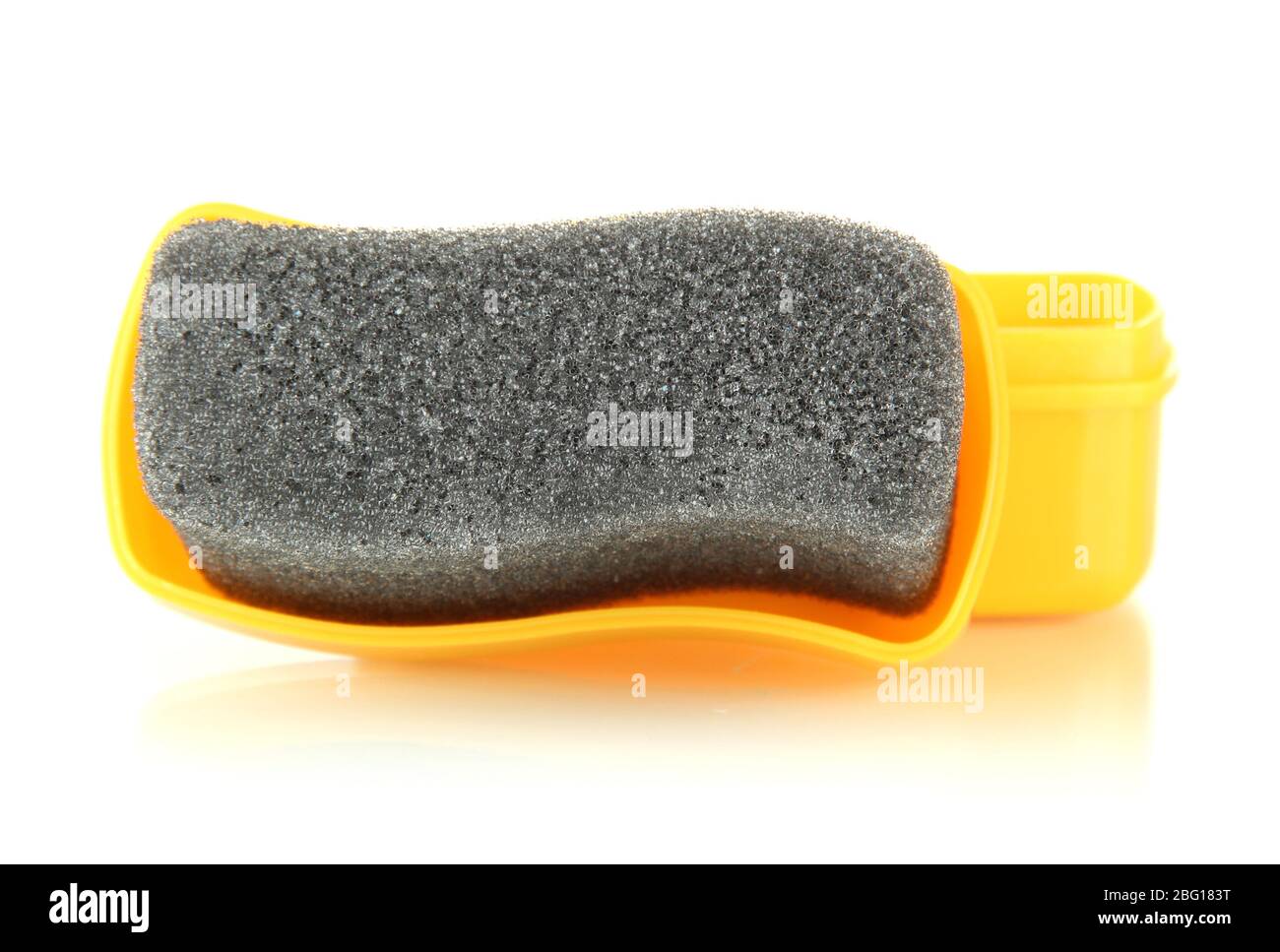 Shoe shine sponge, isolated on white Stock Photo - Alamy