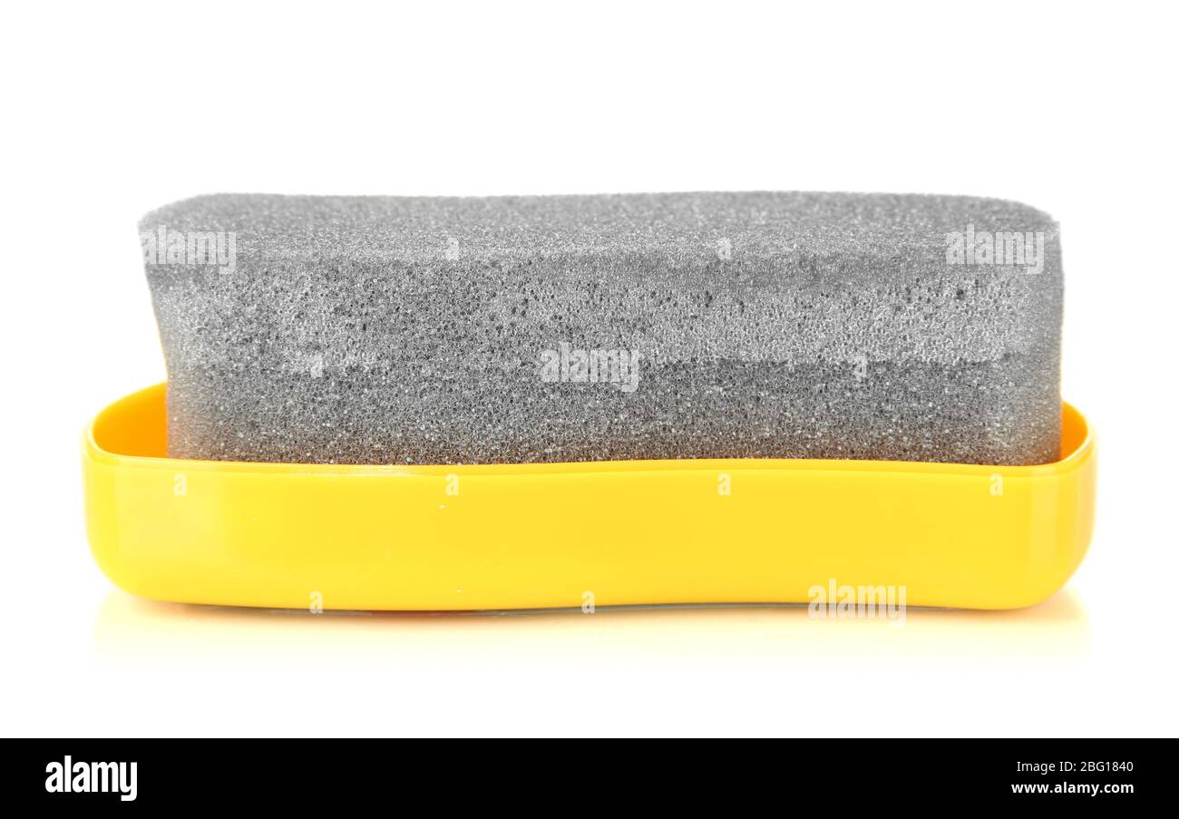 Shoe shine sponge, isolated on white Stock Photo - Alamy