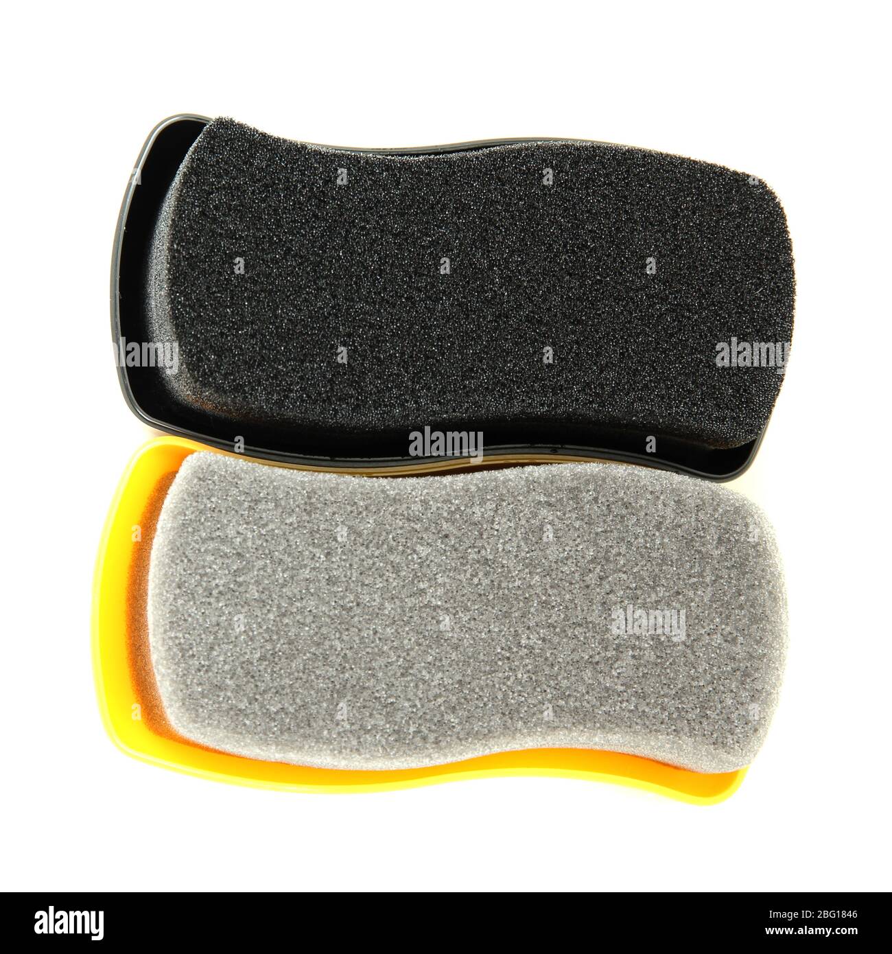Shoe shine sponges, isolated on white Stock Photo - Alamy