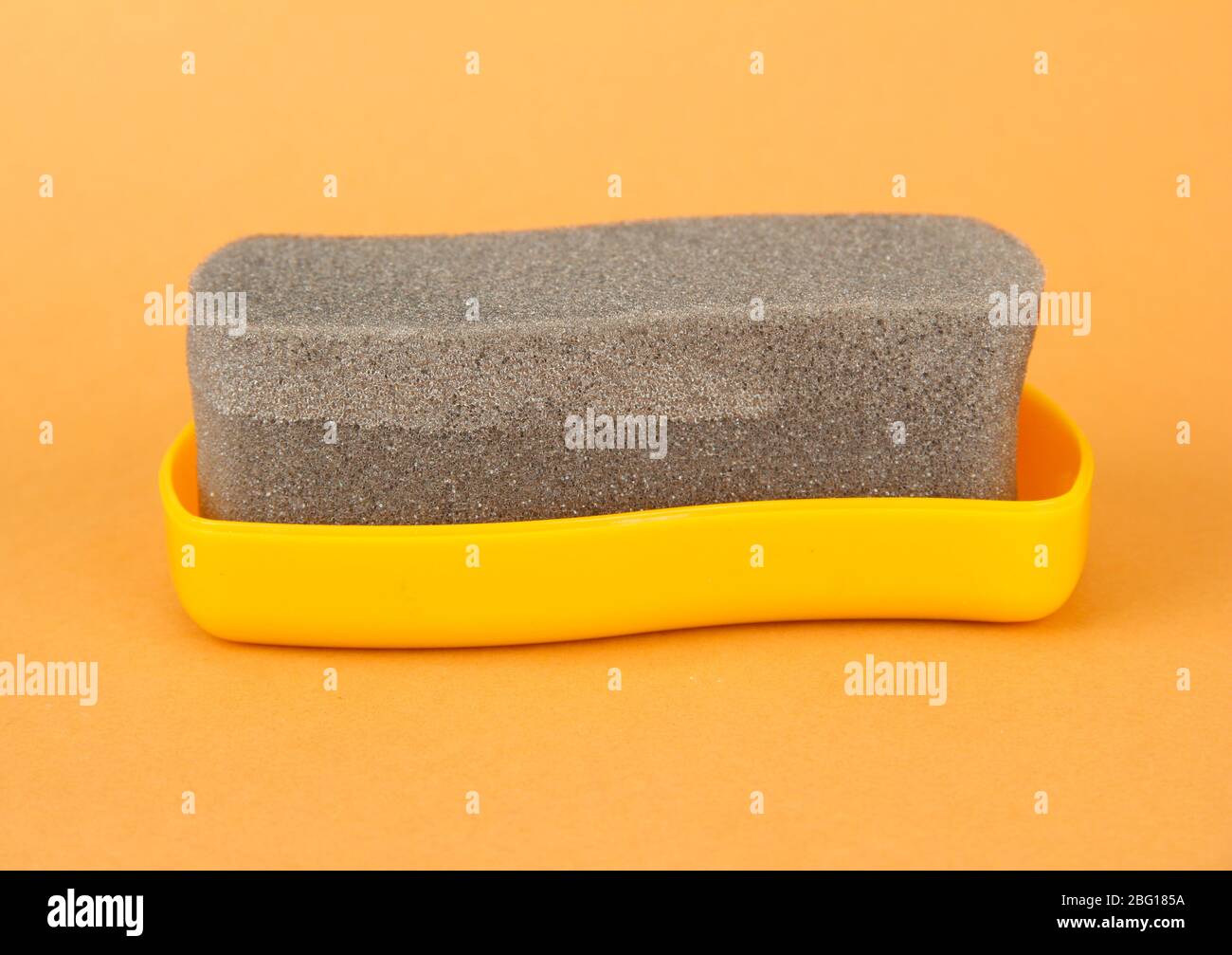 Shoe shine sponge, on color background Stock Photo - Alamy