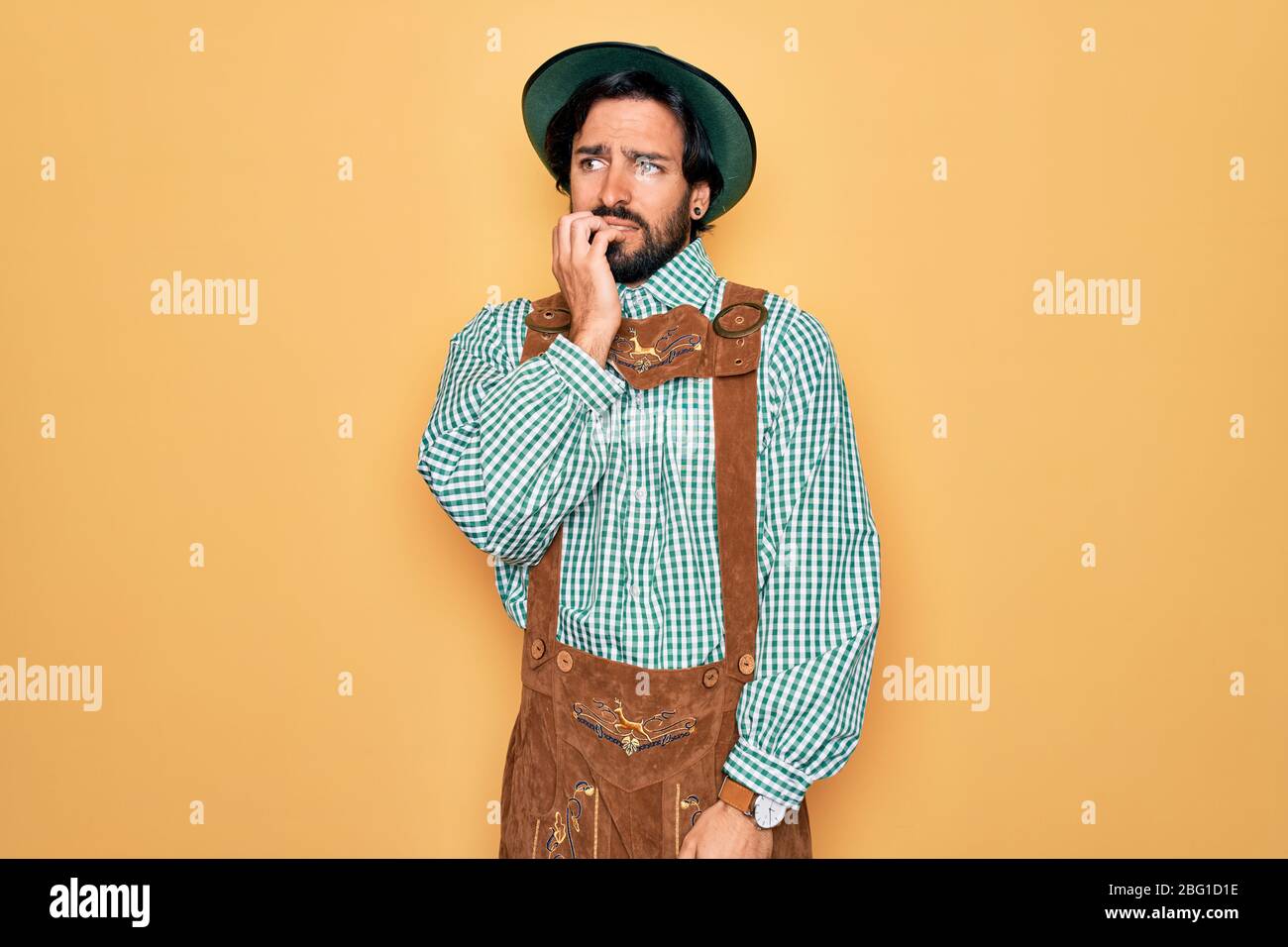 Young handsome man wearing tratidional german octoberfest custome for ...