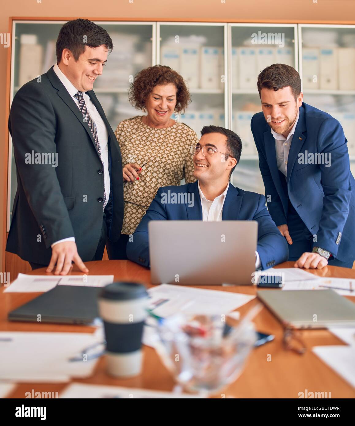 Business lawyers workers meeting at law firm office. Professional ...